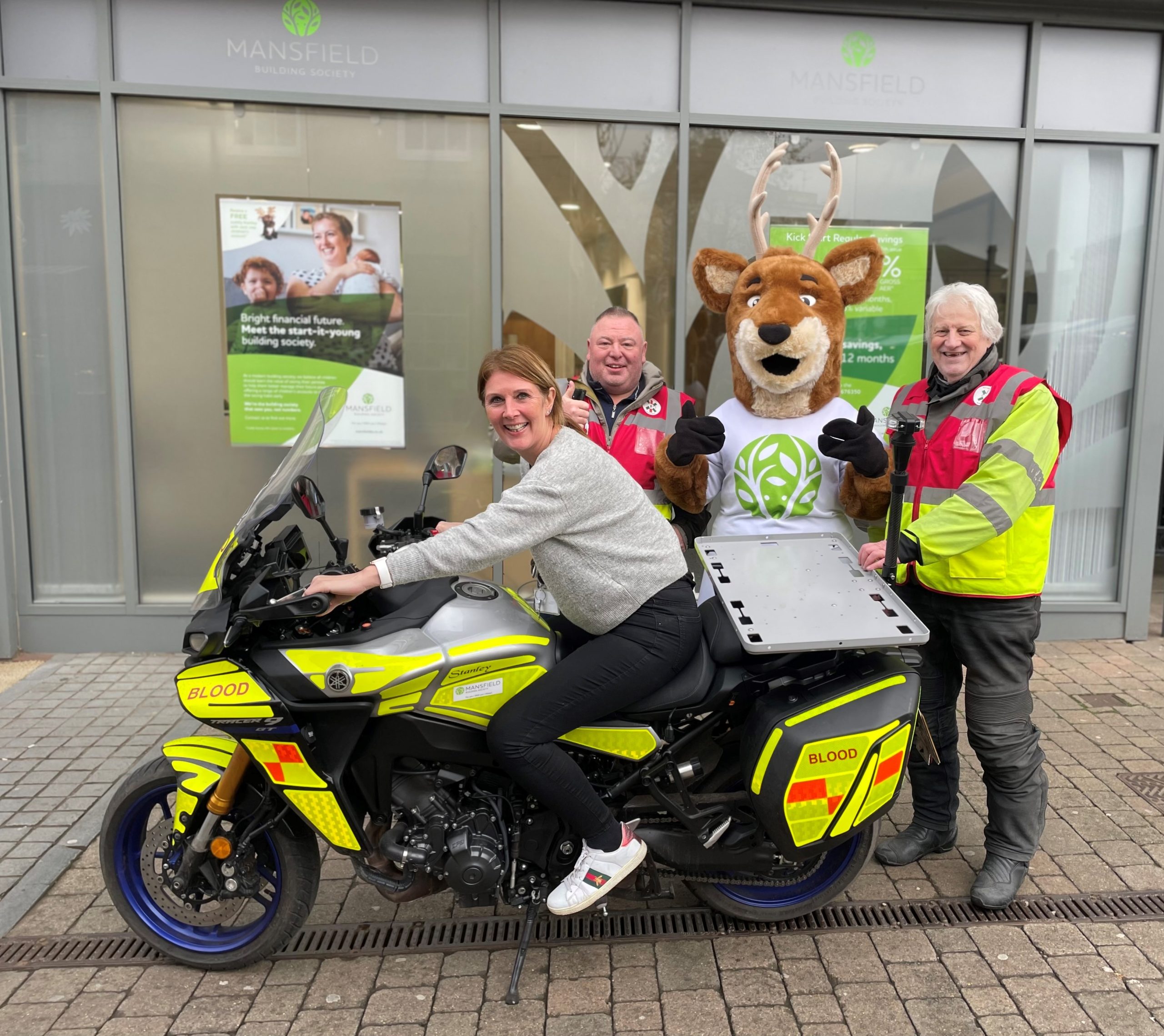 Mansfield Building Society helps Notts Blood Bikes deliver more life-saving support to the NHS ...